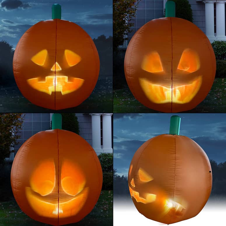 Inflatable Animated Face Jack-O'-Lantern With Built-In Projector | The ...