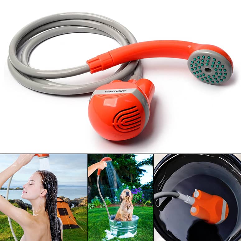 Ivation Battery-Powered Portable Handheld Shower | The Green Head