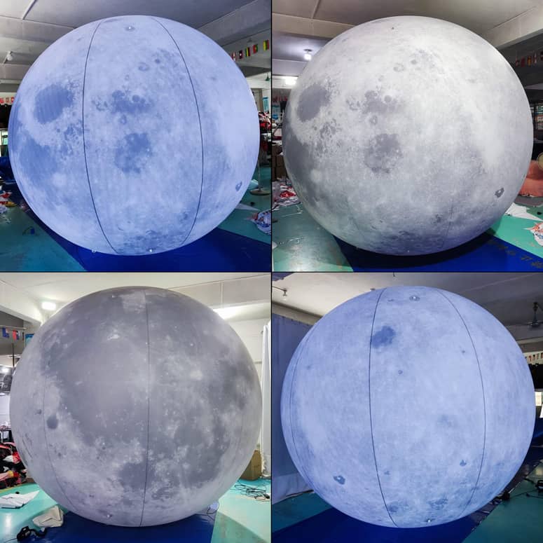Massive 10 Foot Illuminated Inflatable Moon Balloon | The Green Head