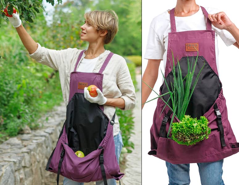 Pocket Apron - Gardening Apron With a Deep Kangaroo-Style Pouch Pocket | The Green Head