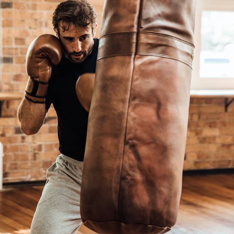 Retro Heritage Top Grain Cowhide Leather Heavy Punching Bag | The Green ...