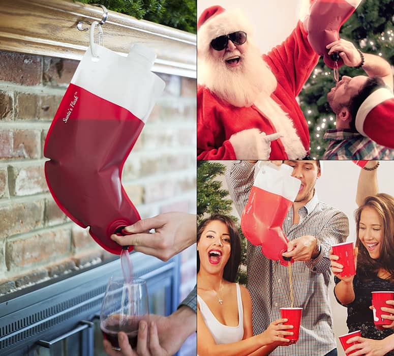 Santa's Flask - Christmas Stocking Drink Dispenser | The Green Head
