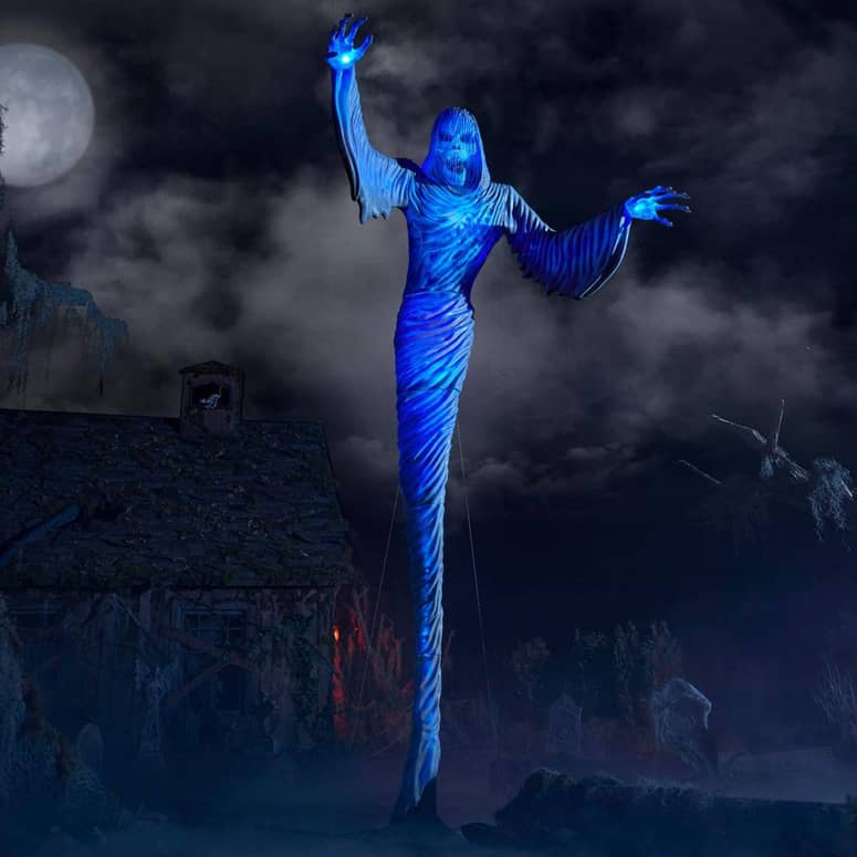 Terrifying 12 Foot Tall LED-Illuminated Towering Ghost | The Green Head