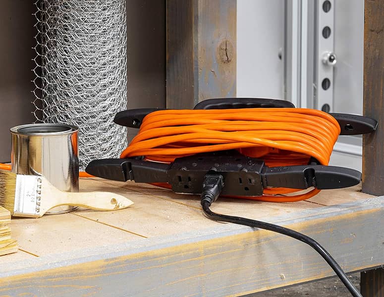 UltraPro Extension Cord Wrap With Built-in Outlets | The Green Head