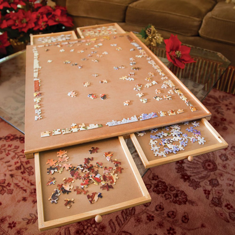 Jumbo Jigsaw Puzzle Table Portable Work Surface Organizer And