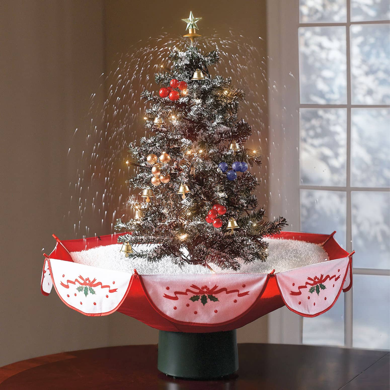 Tabletop Snowing Christmas Tree The Green Head Tabletop Snowing Christmas Tree The Green Head